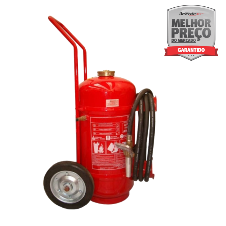 Extintor pó químico ABC carreta de 50 kg 1 ano 10a80bc