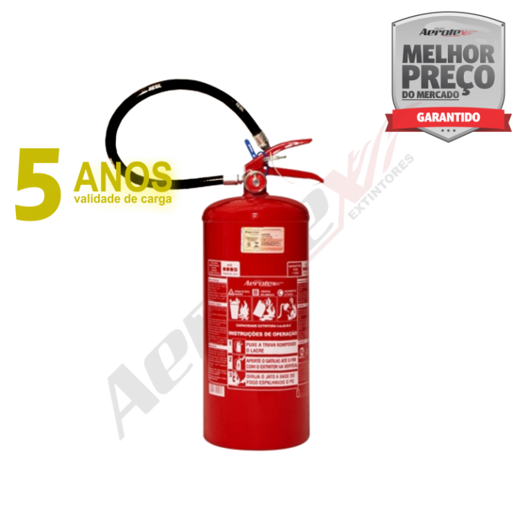 extintor pó químico abc 8kg validade 05 anos 4a 40bc sem recarga anual